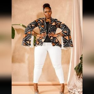 Jackets & Coats | Super Cute Plus Sized Geometric Split Sleeve Jacket ...